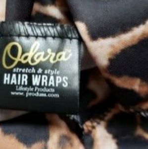odara | Accessories | Odara Leaopard Print Black Hair Head Wrap Scarf ...